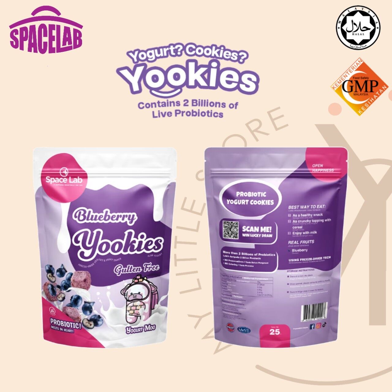 Space Lab Yogurt Cube Freeze Dried Strawberry Blueberry Mango Banana ...