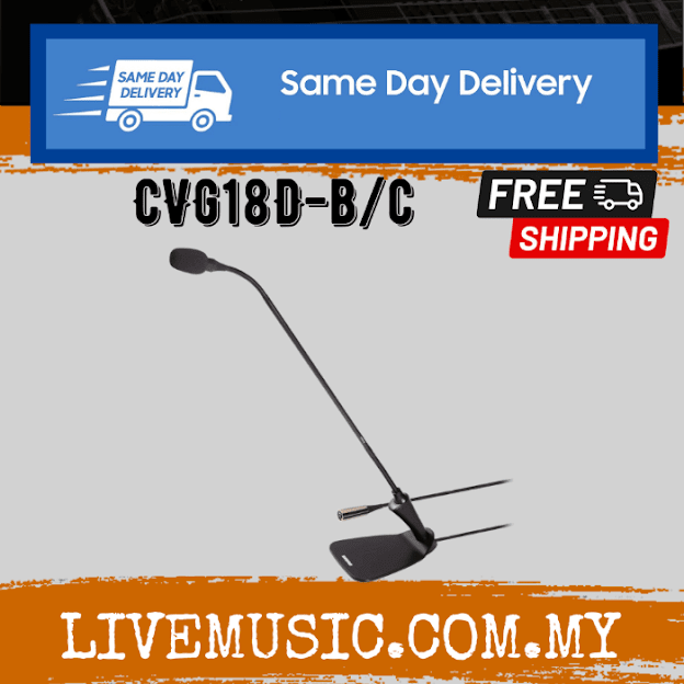 Shure CVG18D-B/C 18" Condenser Gooseneck Microphone with Desktop Base ...