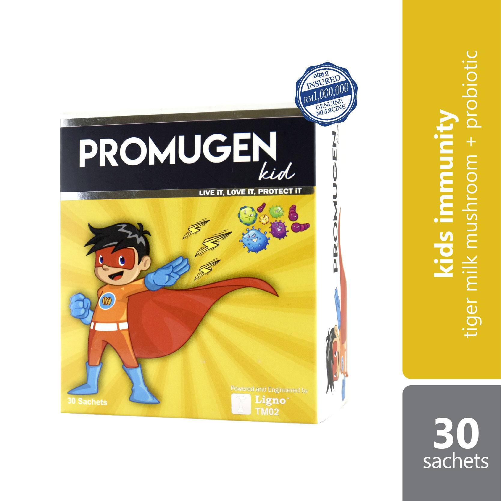 Promugen Kid Immune Booster 2g x 30s Contains Tiger Milk Mushroom ...