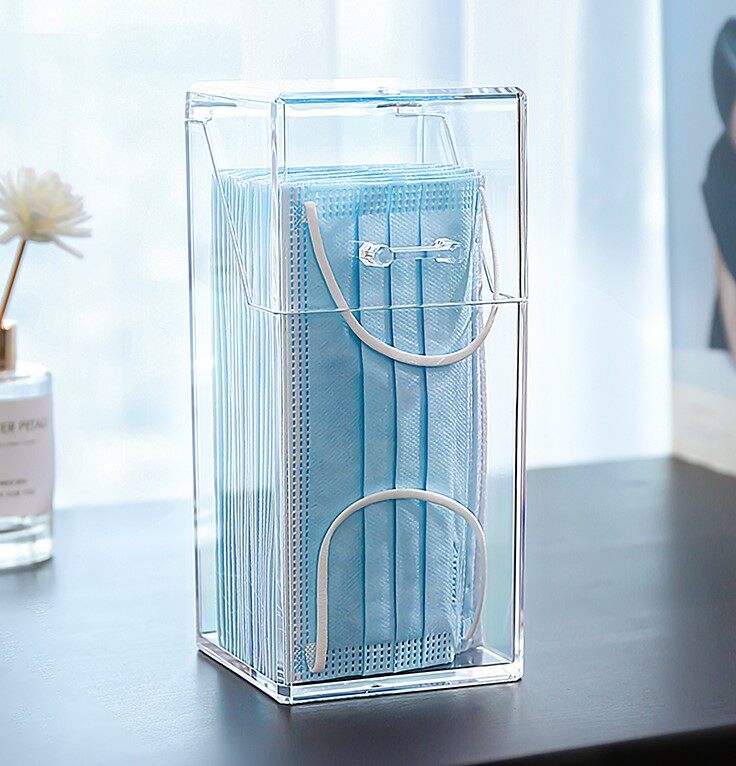 Mask Storage Mask Storage Organizer Box Case Transparent Dust Proof ...