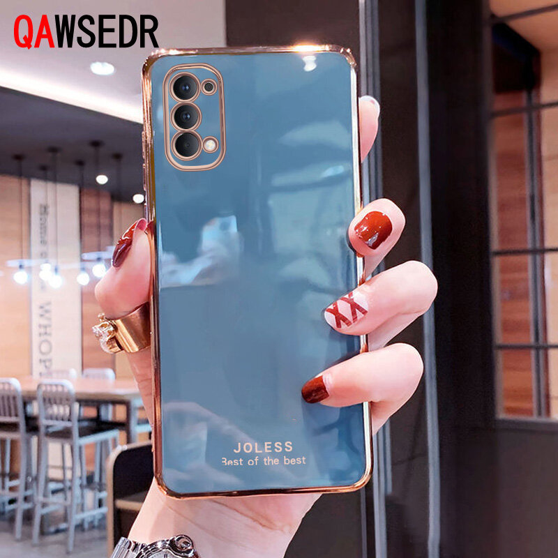 QAWSEDR สำหรับ OPPO RENO 4 5 6 Pro RENO 2Z 2F 3 6D ชุบ Anti-Drop ที่ ...