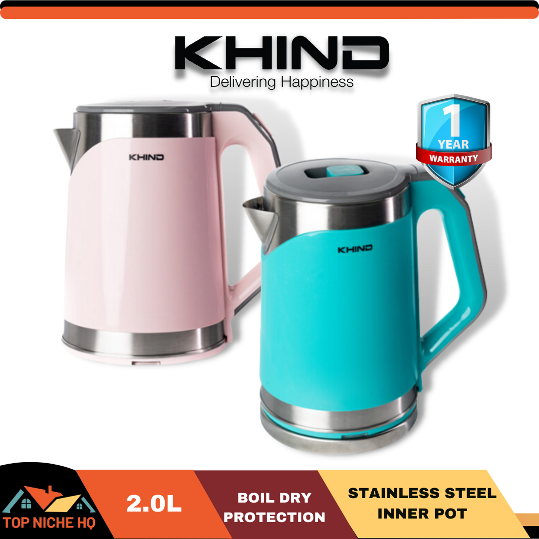 Khind 2L Electric Kettle EK2010 Pink/Blue | Lazada