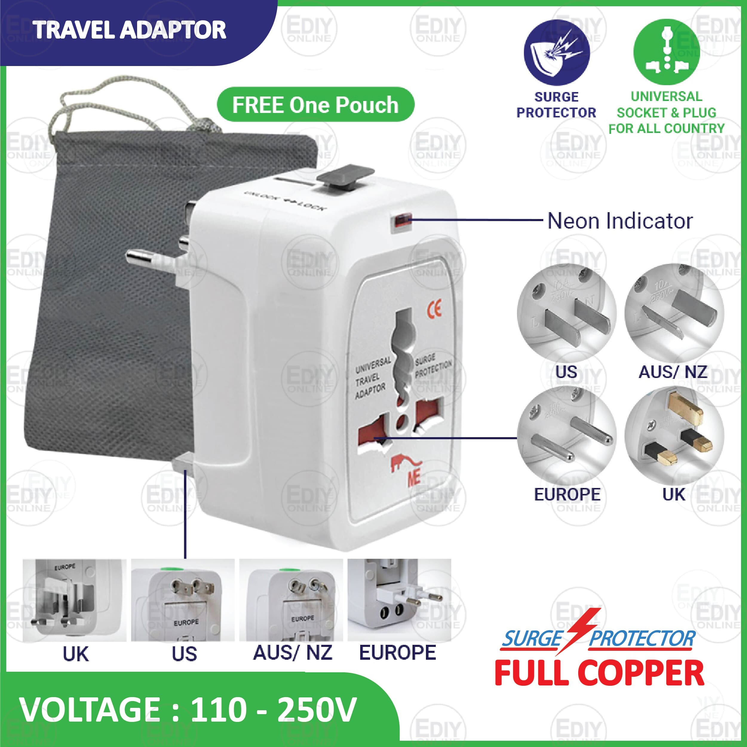 【NEW】 All In One Multi Universal International Worldwide Traveler ...