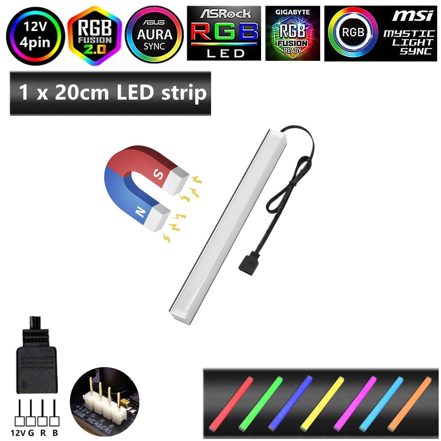 RGB LED Strip PC Computer Case 4pin Headers 12V RGB Tape For pc ...