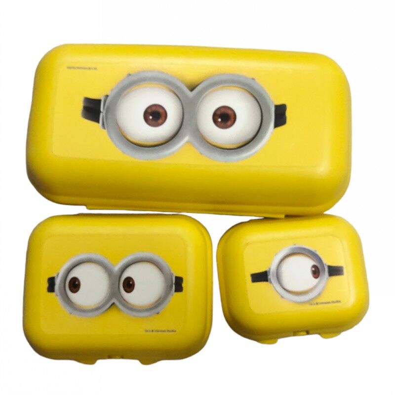 Tupperware Minion Sandwich Keeper Yellow ( Set of 3 ) | Lazada