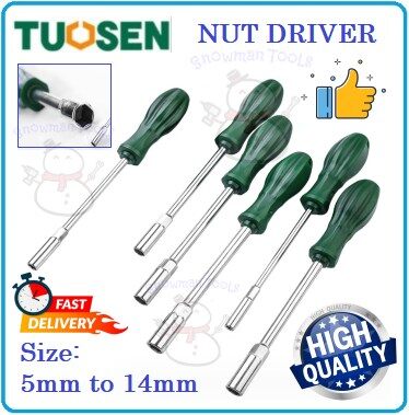 TUOSEN 5-14MM NUT DRIVER DRIVERS OPEN BUKA NUTS SCREWDRIVER HEX SOCKET ...