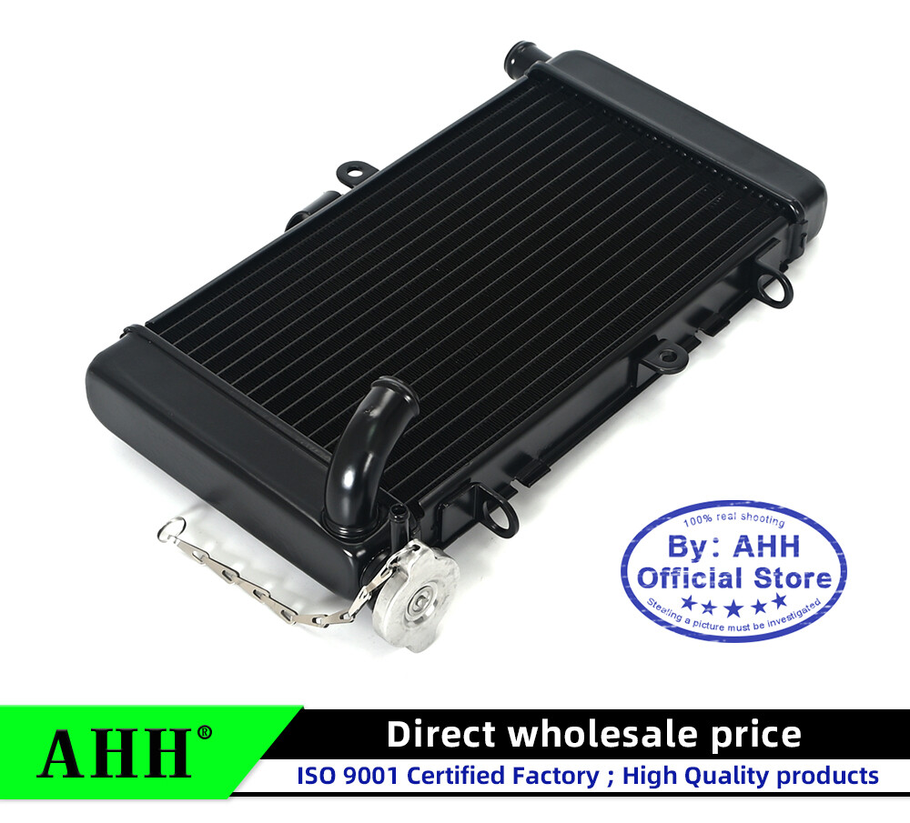 AHH Motorcycle Aluminium Black Radiator Cooler Cooling Water Tank For ...