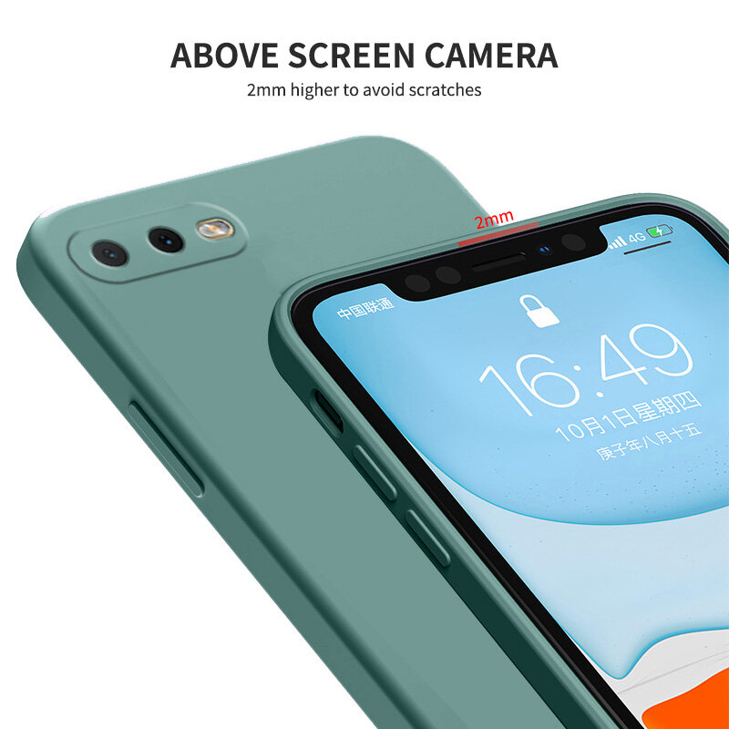 QAWSEDR สำหรับ OPPO A5S A12 A7 2018 A11K F9 Pro Carema ป้องกันสแควร์ตรง ...