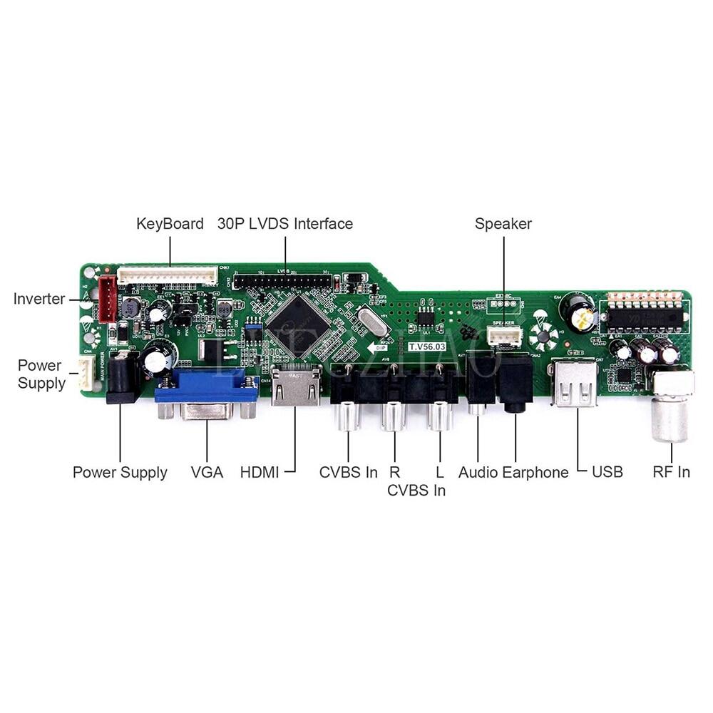 New TV56 monitor board Kit M185BGE-L22 TV+HDMI+VGA+AV+USB LCD LED ...