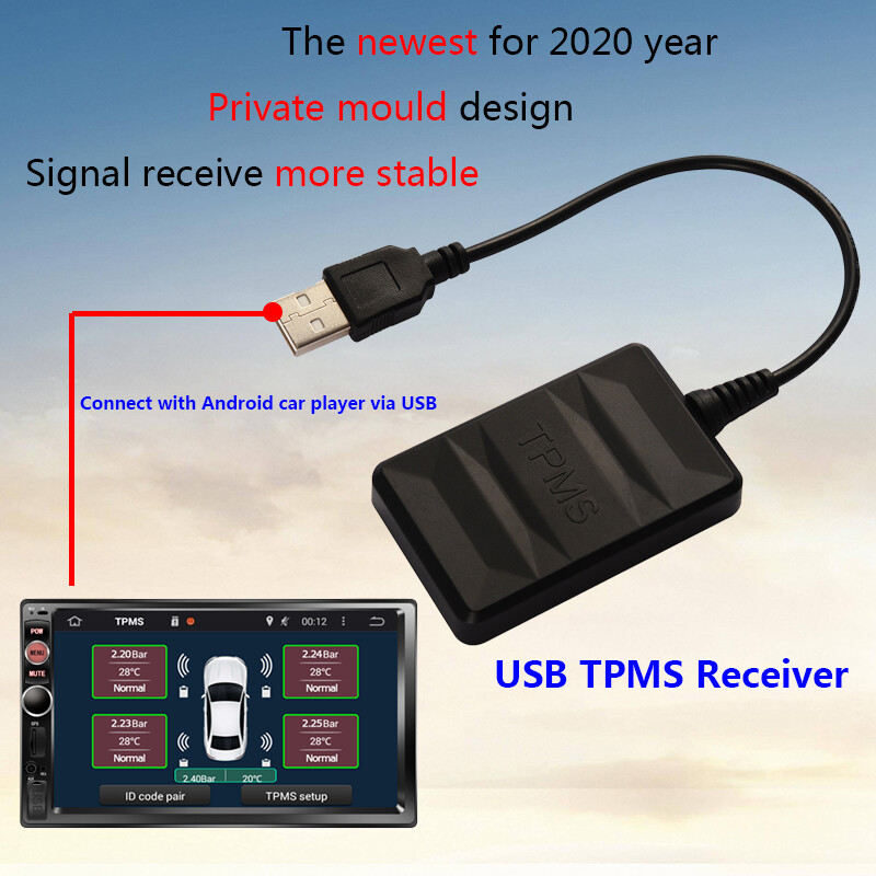 EKLEVA ระบบตรวจสอบความดันยางรถยนต์ USB Android TPMSตัวเซ็นเซอร์ภายนอกภายในสำหรับวิทยุเครื่องเล่น ...