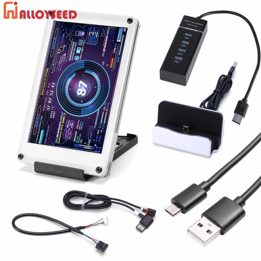 Dual USB Computer Monitor CPU GPU RAM HDD DIY Acrylic PC Display ...