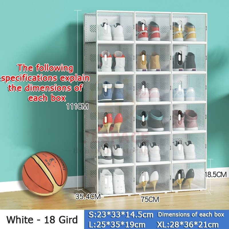 Shoe Box Transparent Shoe Cabinet Shoe Rack PVC Plastic Shoes Storage ...