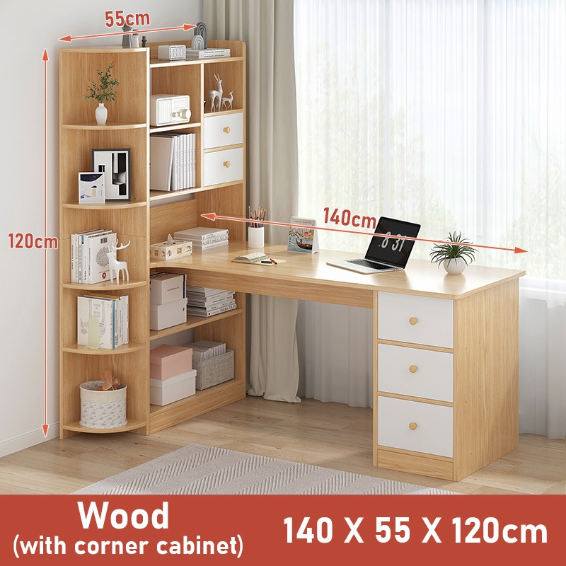 STON-Modern Computer Table with Bookshelf Meja Komputer Office Home ... STON-Modern Computer Table with Bookshelf Meja Komputer Office Home ...