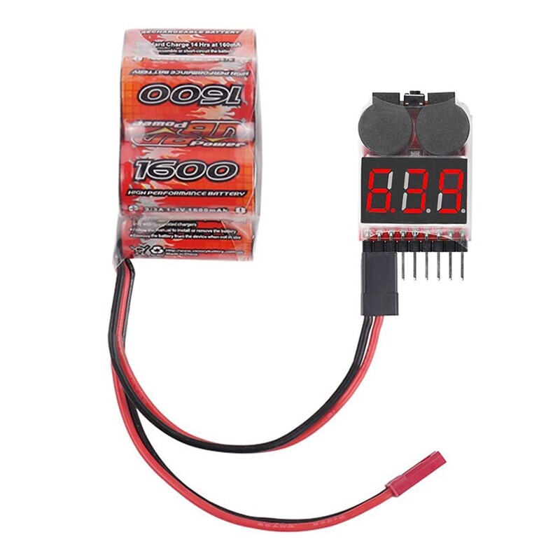 4Pcs 1S-8S Lipo Battery Tester, RC Lipo Battery Low Voltage Alarm ...