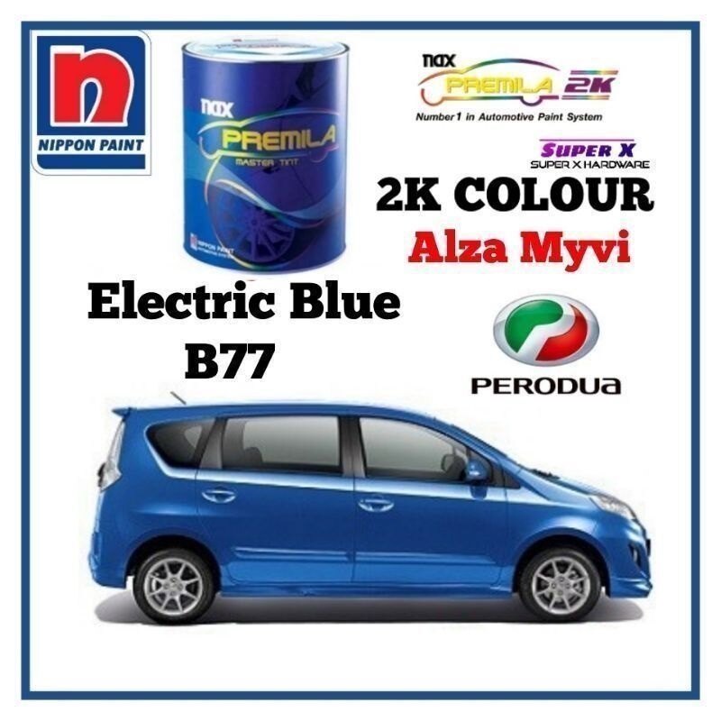 NIPPON PAINT CAR PAINT 2K CAT# B77 ELECTIC BLUE Produa Alza Myvi | Lazada