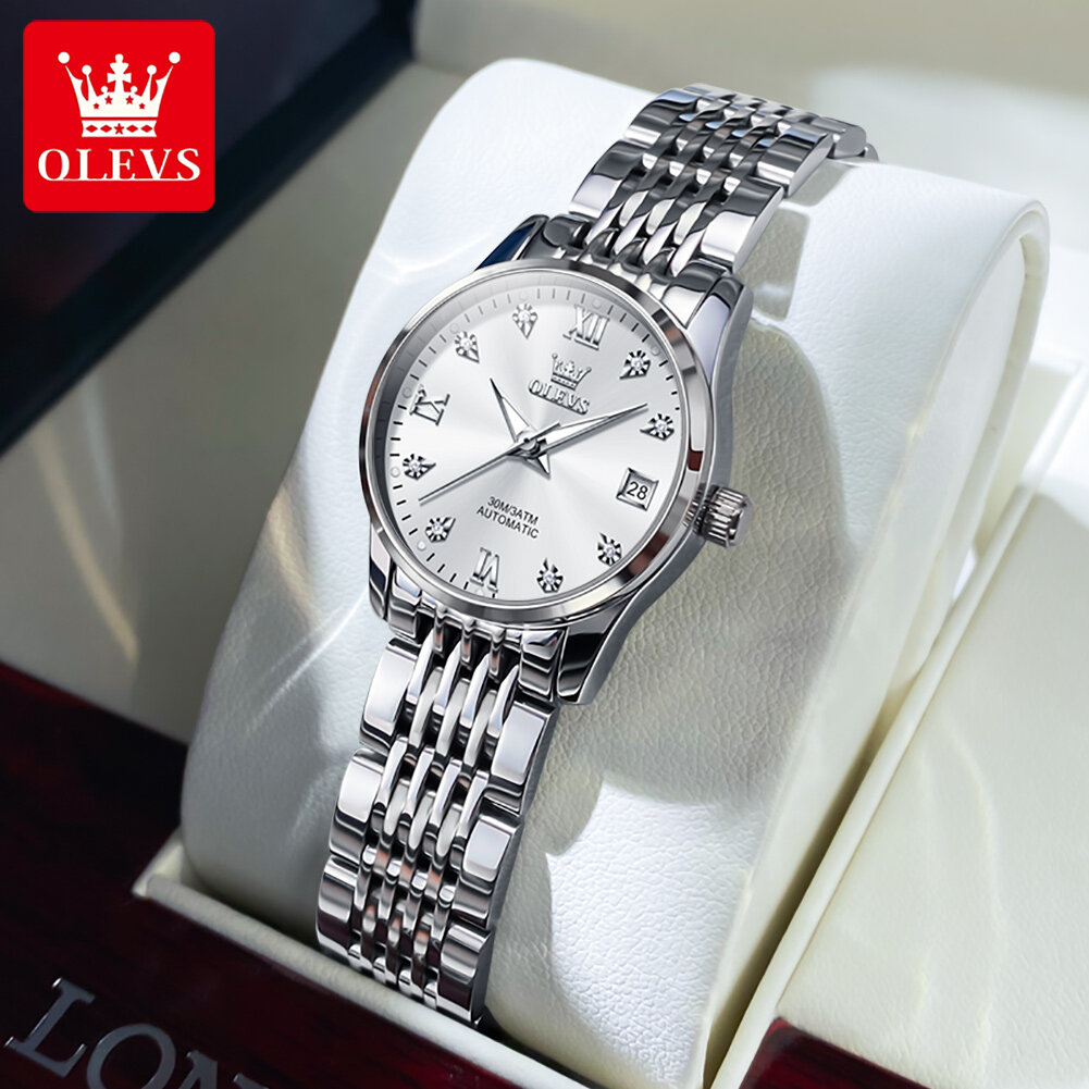 OLEVS Automatic Watch For Women Waterproof 2023 Sale Sapphire Glass ...