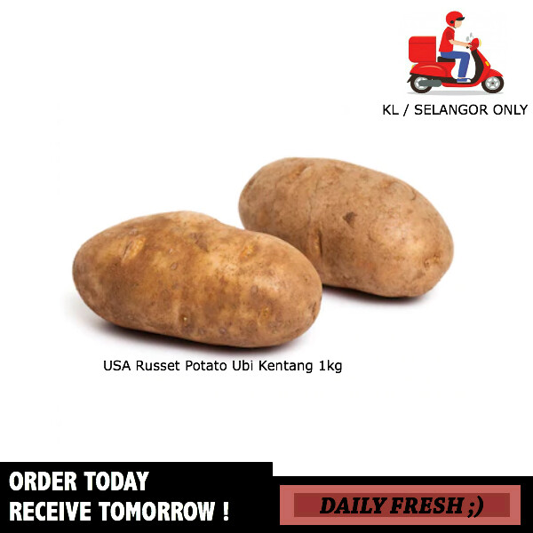Fresh USA Russet Potato Ubi Kentang 1kg Fresh Vegetables | Lazada