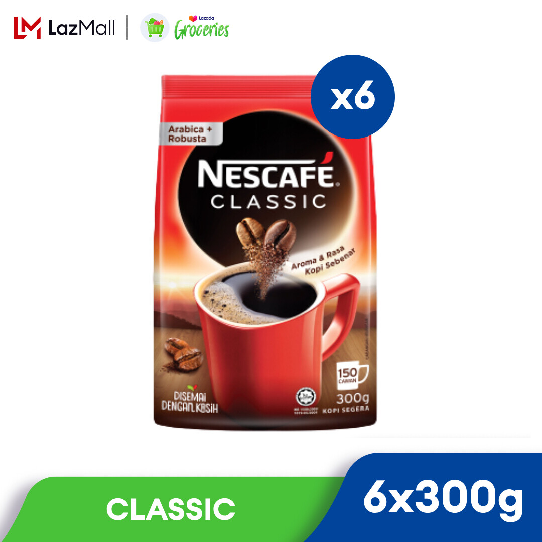 [BUNDLE] NESCAFE CLASSIC Refill 300g x6 | Lazada