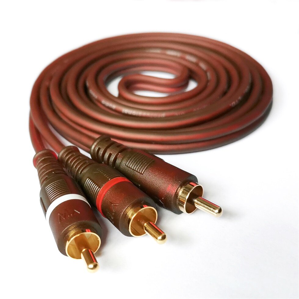 RCA Splitter 1 RCA Male to 2 RCA Male Stereo Audio Cable RCA to 2RCA ...