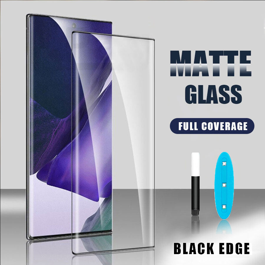 Uv Full Glue Coverage Matte Frosted Tempered Glass For Samsung Galaxy