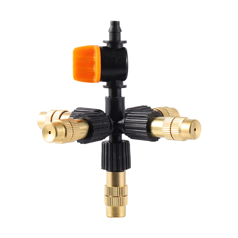 2 Set Hanging 4/5/6/7 Head Brass Cross Fogging Nozzle Sprayer ...