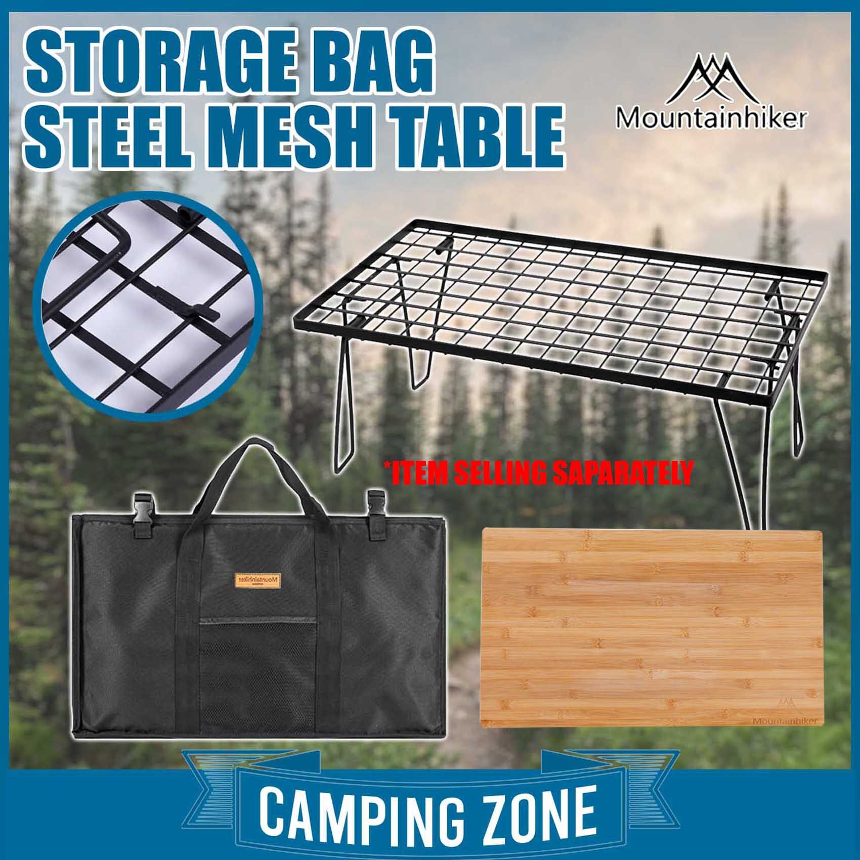 MOUNTAINHIKER Multipurpose High Quality Camping Black Steel Table ...