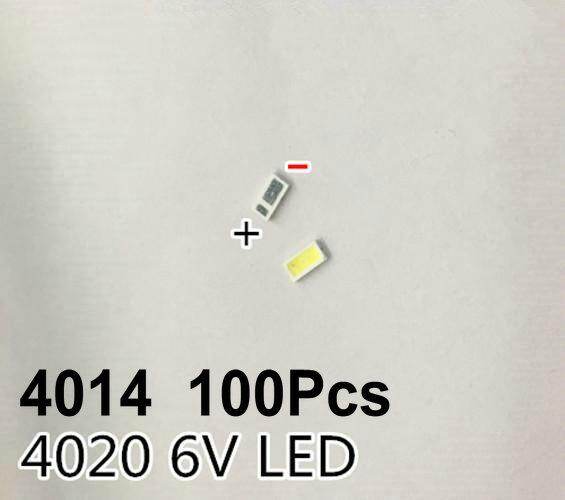 100 ชิ้น 4014 4020 SMD LED ลูกปัดเย็นสีขาว 1 วัตต์ 6 โวลต์ 150mA สำหรับ ...