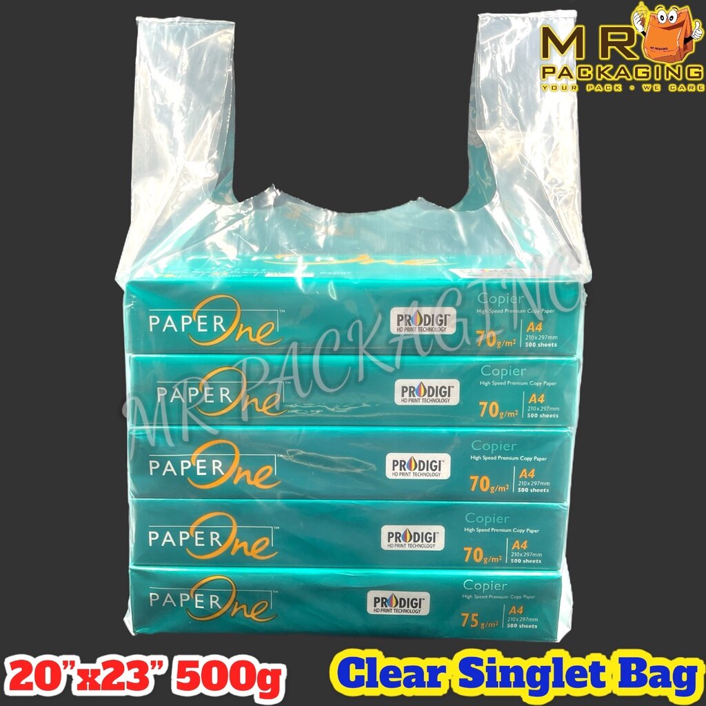 Clear Singlet Bag [ 500gm± ] Handle T-Shirt Bag - Beg Plastik Jernih ...