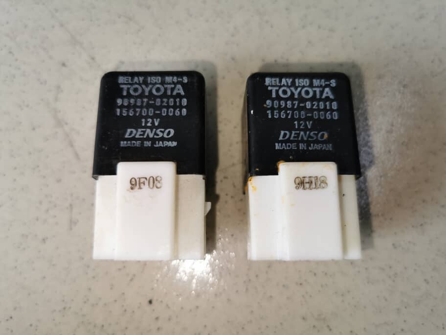 🇯🇵🇯🇵 TOYOTA DAIHATSU PERODUA DENSO BLACK RELAY ISO M4-S 4 PIN 90987 ...