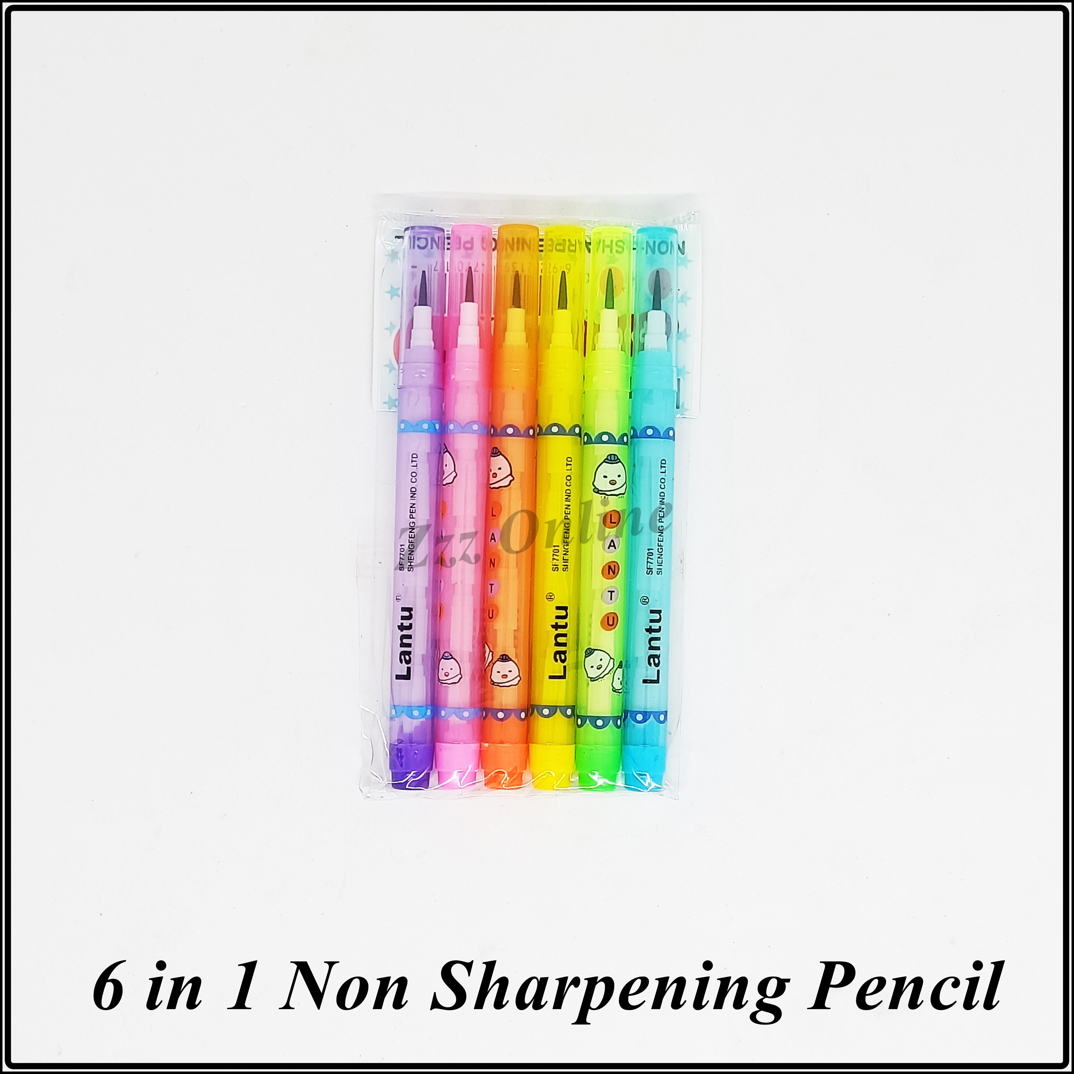Kid Children Cute Cartoon Lantu Non-Sharpening Pencil 6 In 1 | Lazada