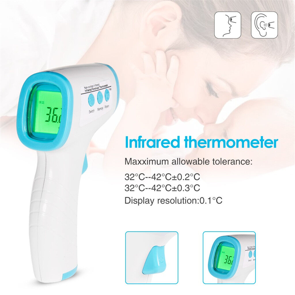 Digital Non-ContactอุณหภูมิIRหน้าผากหูBody Handheld Temp Meter ...