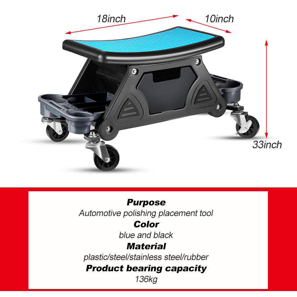 ONEVAN 300LBS Rolling Mechanic Stool Seat Car Detailing Stool Chair ...