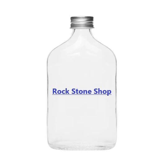 350ml Hip Flask Clear Glass Bottle with Aluminum Screw Cap Insert ...