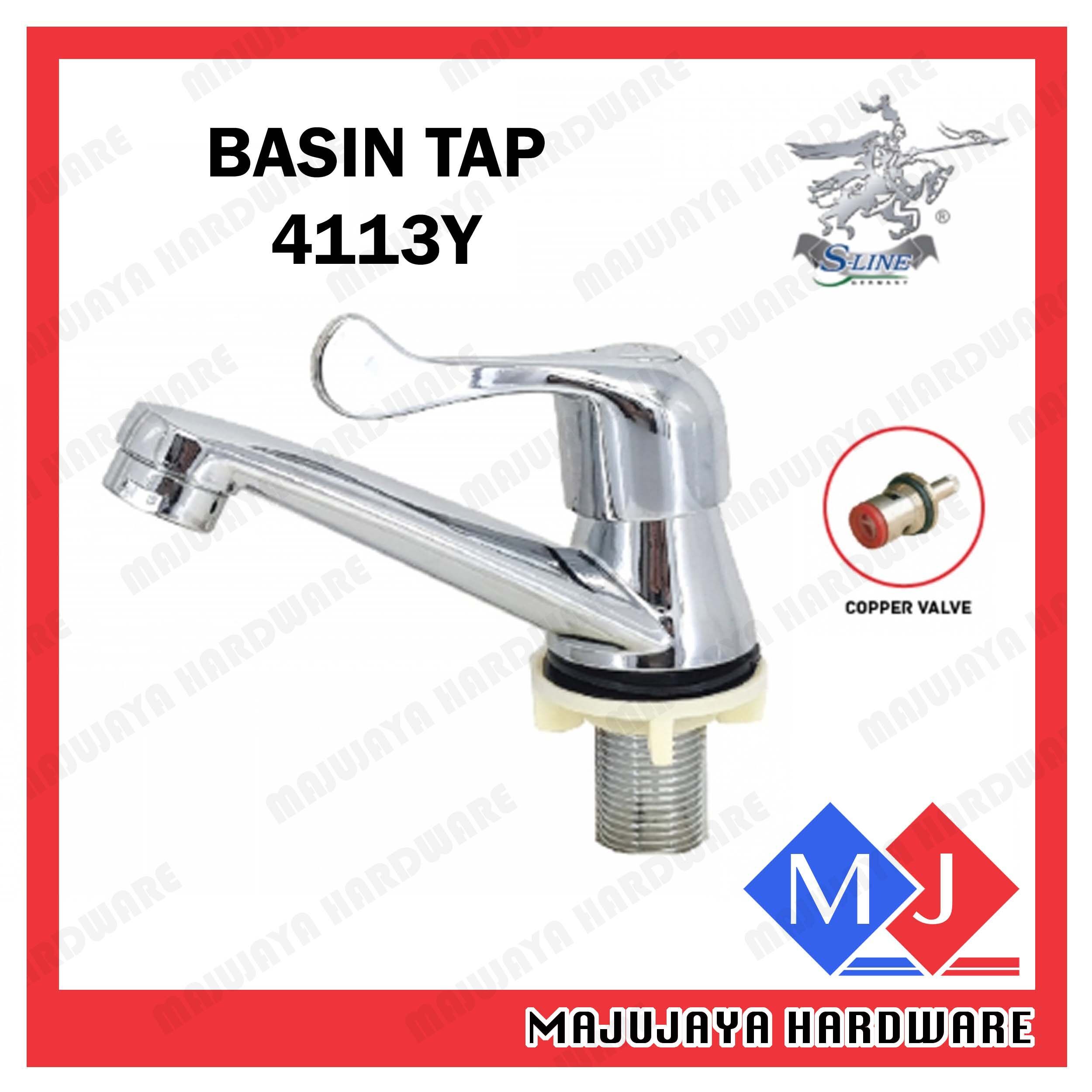 S-LINE Multipurpose Stainless Steel Bib Water Tap Basin Tap Kepala Paip ...