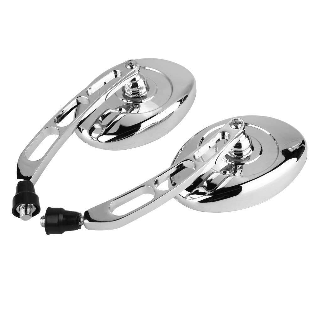 【flash Sale 】2pcs Motorcycle Modified Round Rearview Mirror Chrome