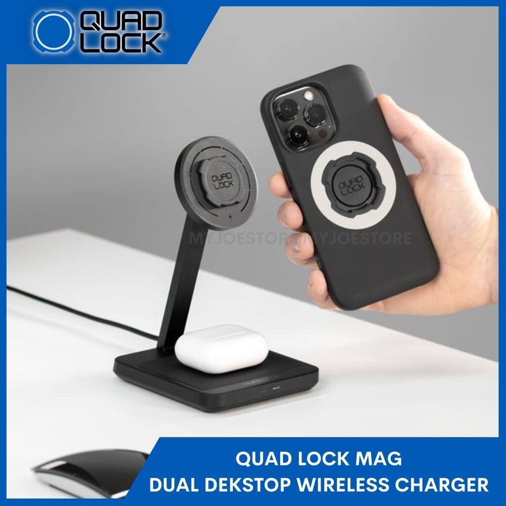 Quad Lock QuadLock MAG Dual Desktop Wireless Charger For Home Office ...