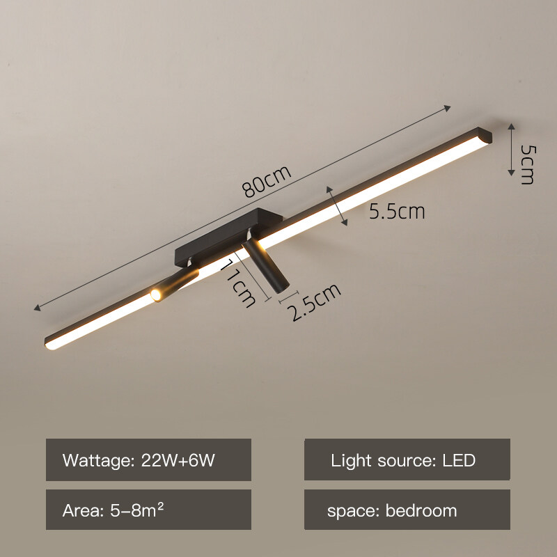 Modern Led Track Ceiling Lamp Bedroom Closets Kitchen Modern Strip ...