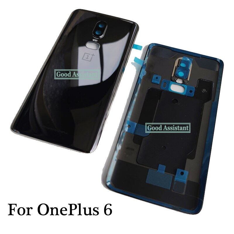 6.3นิ้วสีดำ/ ขาว/แดง/ใสใหม่สำหรับ Oneplus 6 One Plus 6ปกหลังประตูที่อยู่อาศัยกรณีชิ้นส่วนกระจก ...