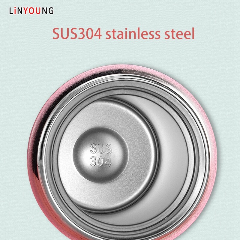 Linyoung 320Ml ขวดเก็บความร้อนผู้หญิง Man กระติกสุญญากาศน่ารักแบบพกพา304สแตนเลสถ้วยน้ำ ...