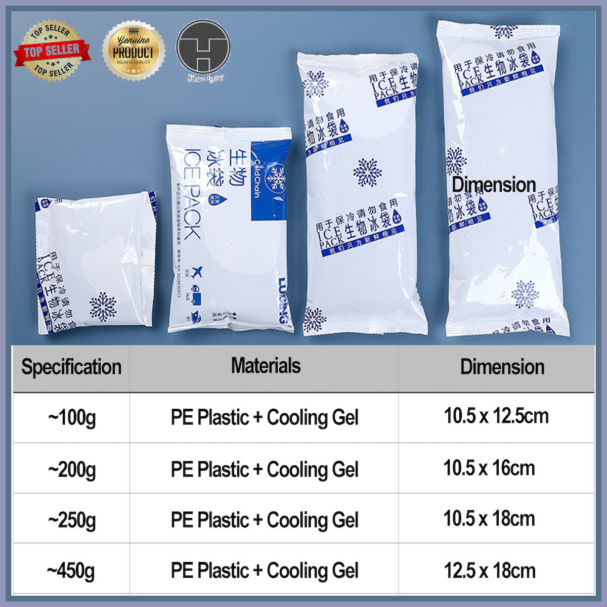 [TeoHin] Biological Ice Pack, Reusable, Cooling Gel, Ice Box, Cooling ...