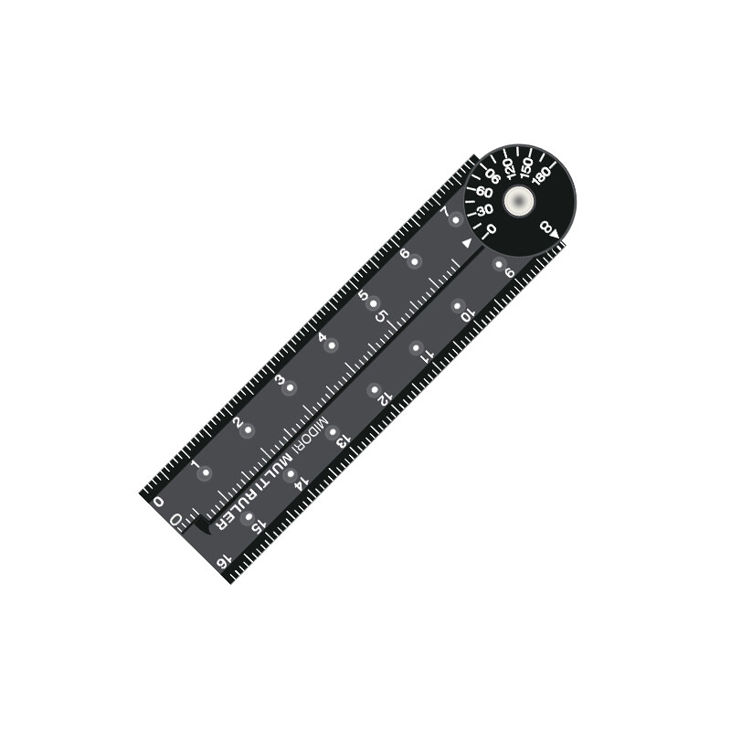 Japan midori folding ruler color transparent ruler with protractor ...