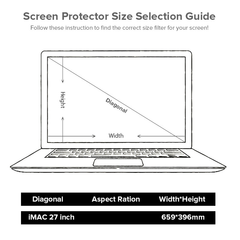 llano Acrylic Anti-blue Ray Computer Screen Protector Film Hanging HD ...