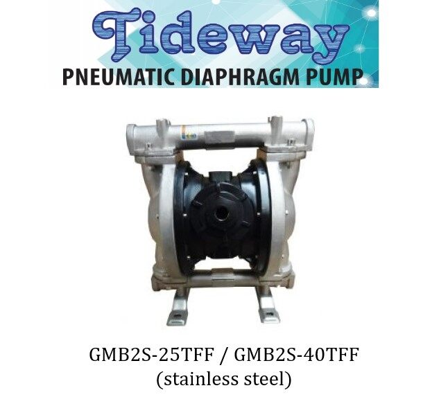 TIDEWAY Pneumatic Diaphragm Pump GMB2S 1/2 INCH to 1-1/2 INCH Stainless ...