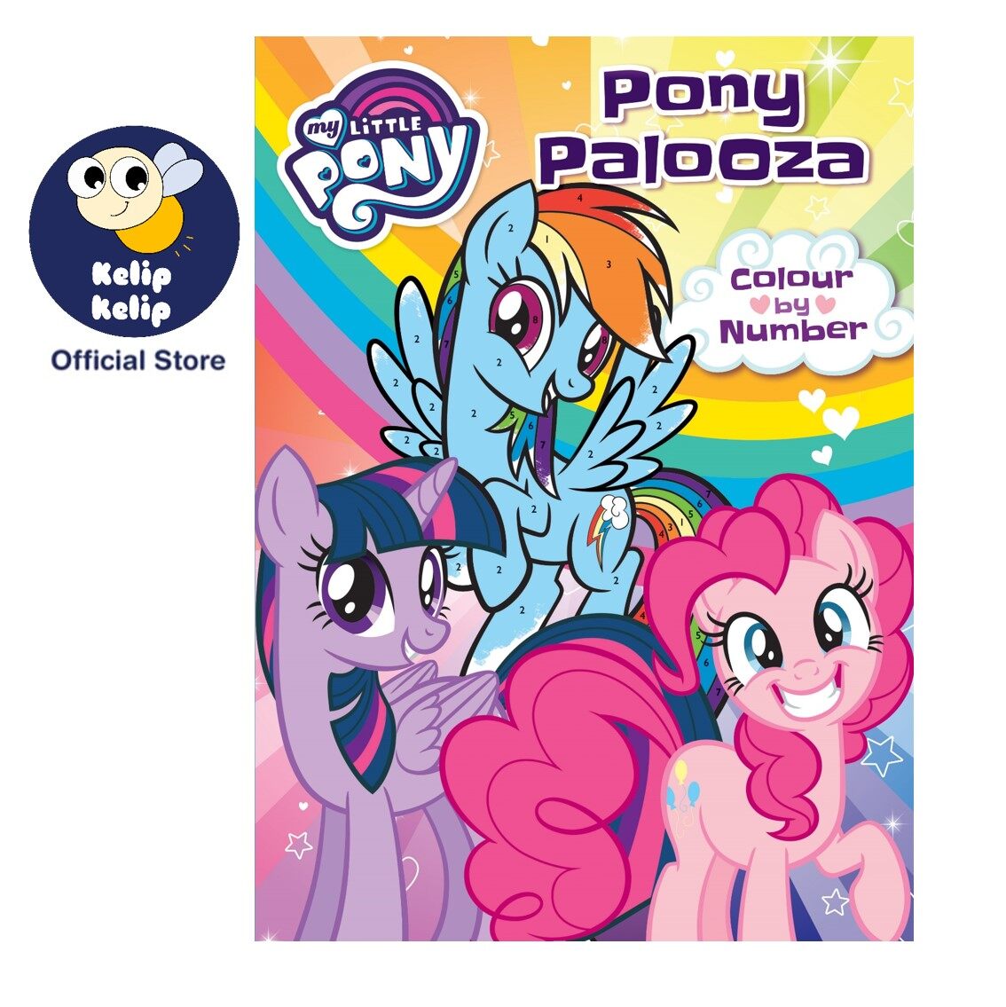 My Little Pony Colour by Number Colouring Activity Book For Kids To ...