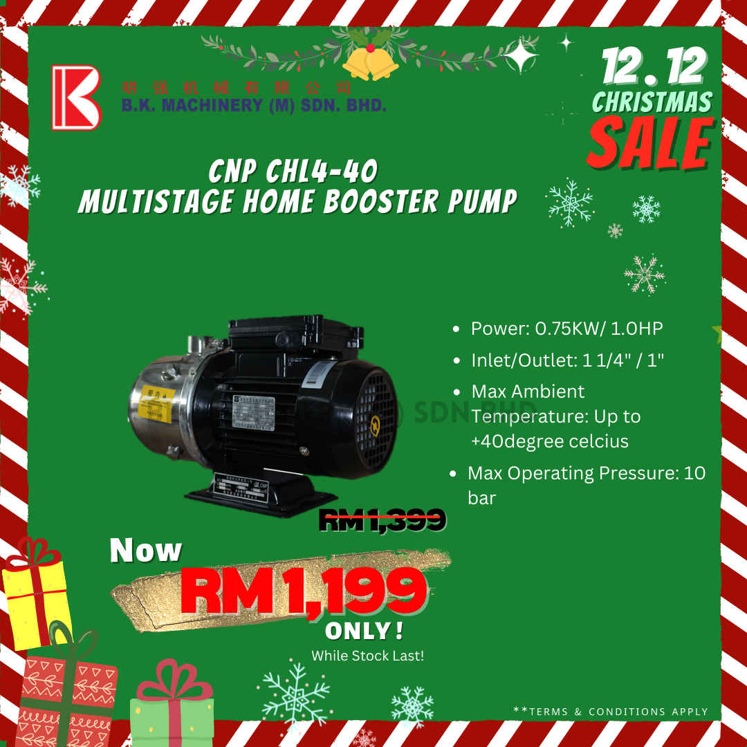 CNP CHL 4-40 HORIZONTAL MULTISTAGE HOME BOOSTER PUMP | Lazada