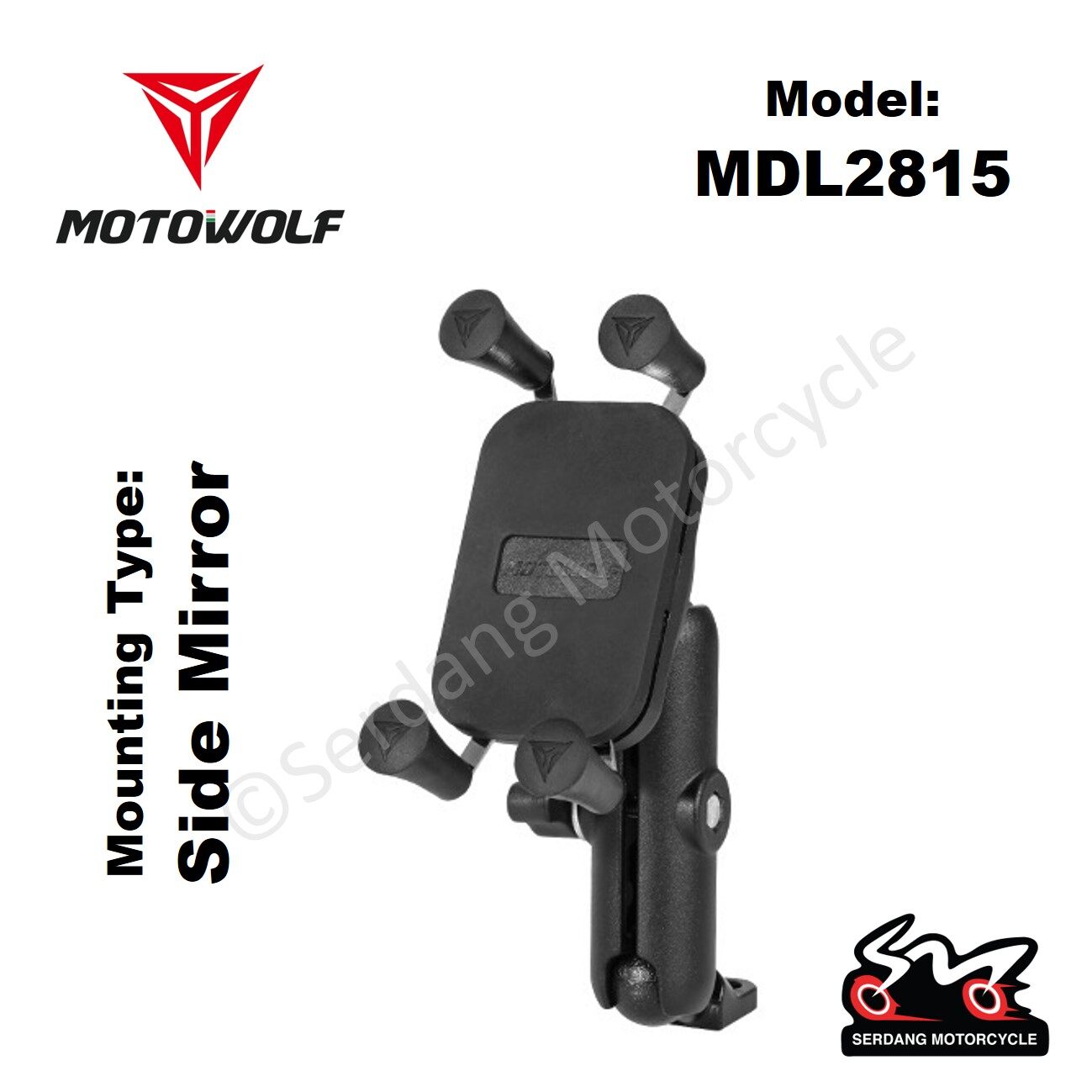 MOTOWOLF Phone Holder Motorcycle Less Vibration Pemegang Telefon ...