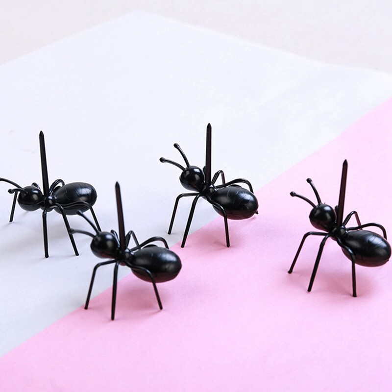 24 Pieces of Ant Food Fruit Fork Ant Shape Fork Snack Cake Dessert ...