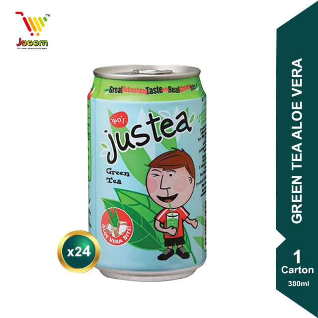 Yeos Justea Green Tea Aloe Vera (24 x 300ml) | Lazada