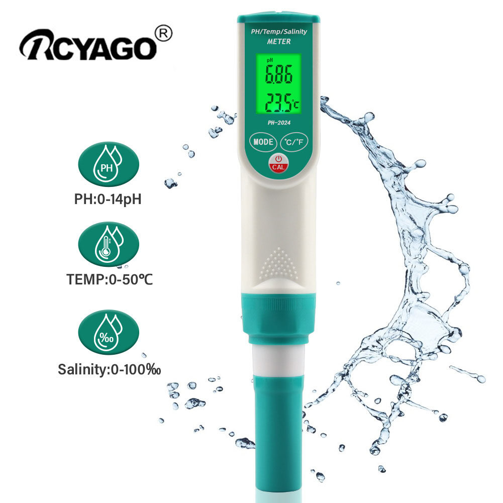 RCYAGO Portable Digital Salinity Meter Salinometer for Saltwater 3 in 1 ...