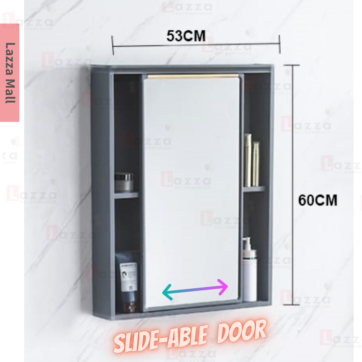 Aluminum Mirror Cabinet Wall Mounted Storage Cabinet Separate Bathroom ...